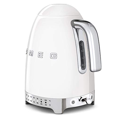 Smeg 50's Retro Style Aesthetic Variable Temperature Kettle, White