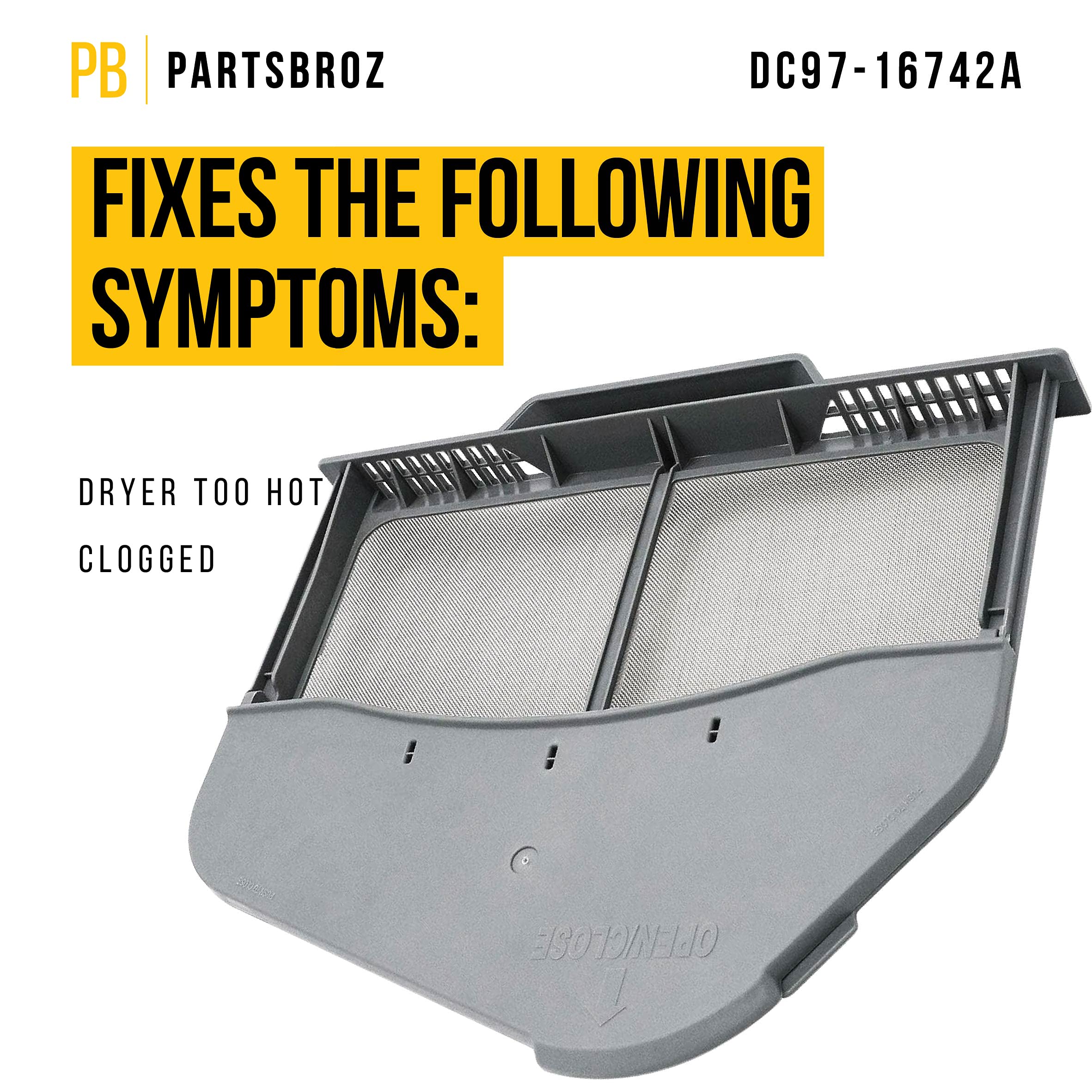 PartsBroz Dv45h7000ew/a2 Dv45h7000gw/a2 Dv40j3000gw/a2 Samsung Dryer Lint Trap Screen Filter Replacement