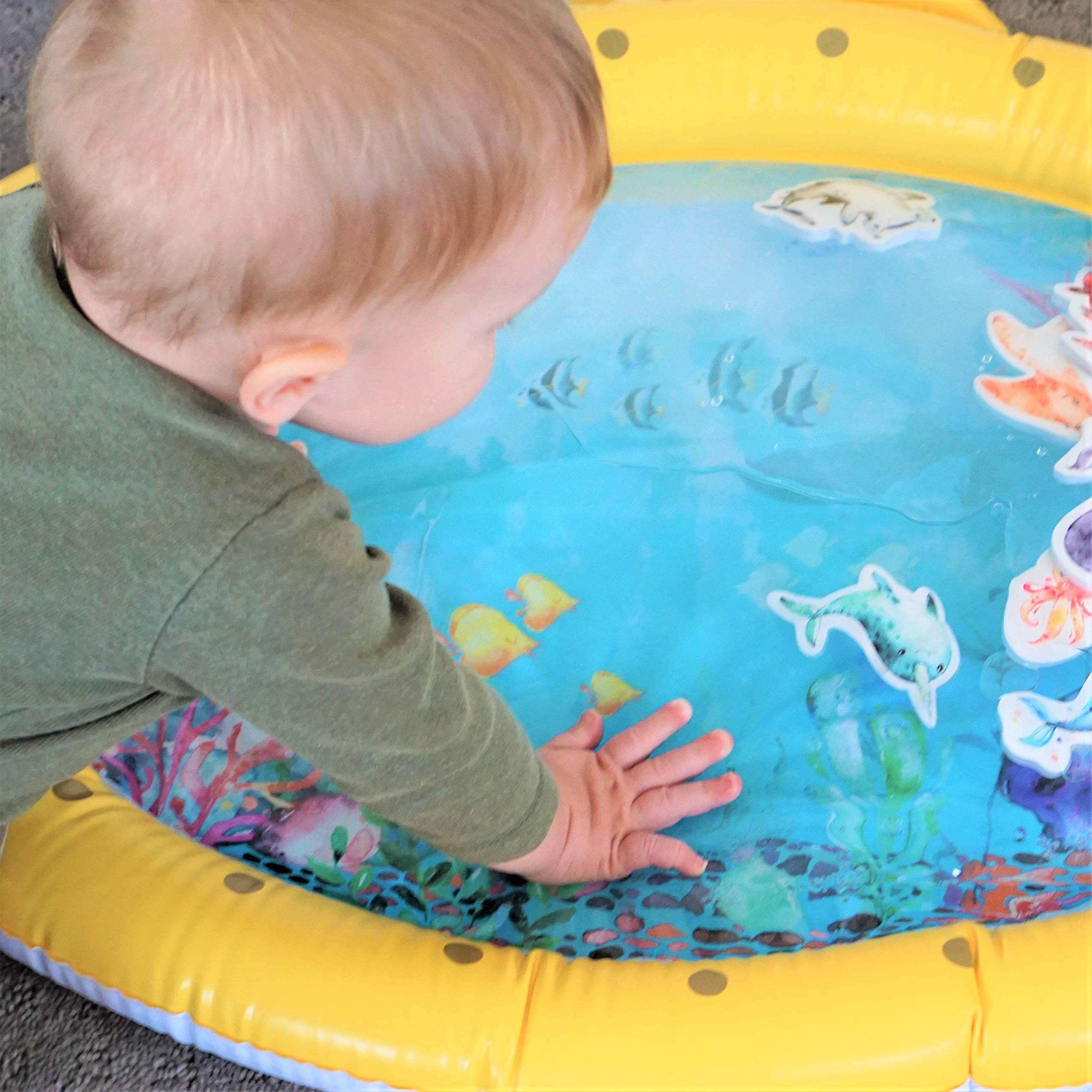 SENSORY4U Inflatable Tummy Time Baby Water Mat Submarine for Infants & Toddlers Play Mat Toy Activity Center