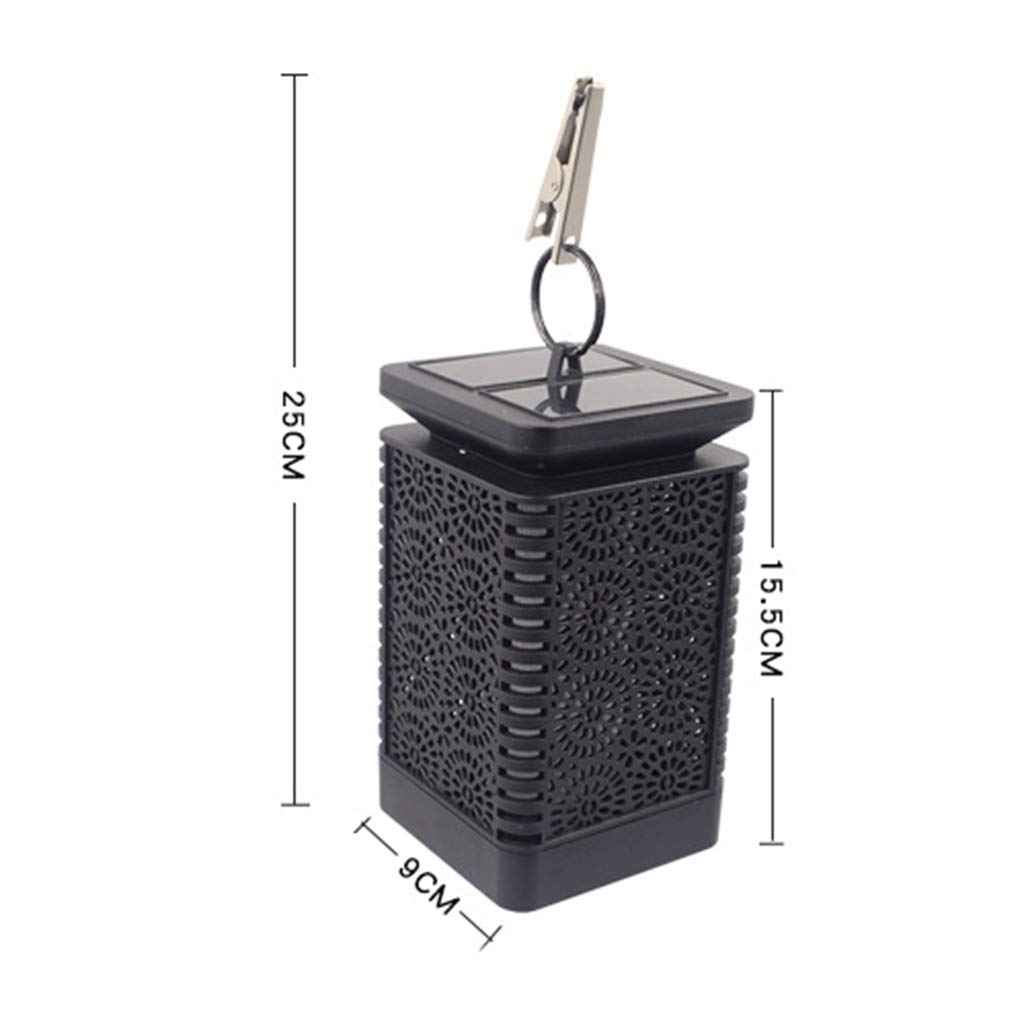Solar Light Outdoor Simulation Flame Light Home Garden Landscape Lighting, LED Intelligent Light Control Induction Light Black Outdoor Waterproof Light