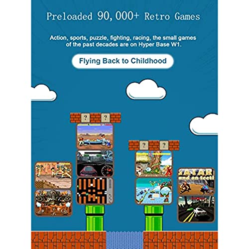 YIDUMKC Retro Game Console, Built-in 90,001 Classic Games, 256G Plug and Play Video Game Console, 4K HD Emulator Console Compatible with Atari/PS1/MAME, Game System(2 Wired Controllers New