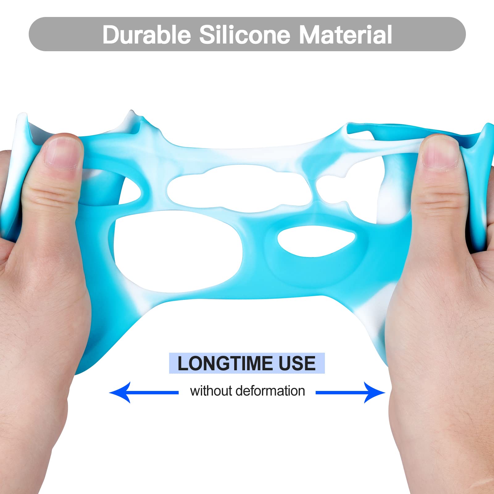 XNMOA Protective Skin for Xbox 360 Cover Case for Xbox Accessories Set, Anti-Slip Soft Comfort Silicone Protector Case Skin Cover for Xbox 360 Controller (Bule White )