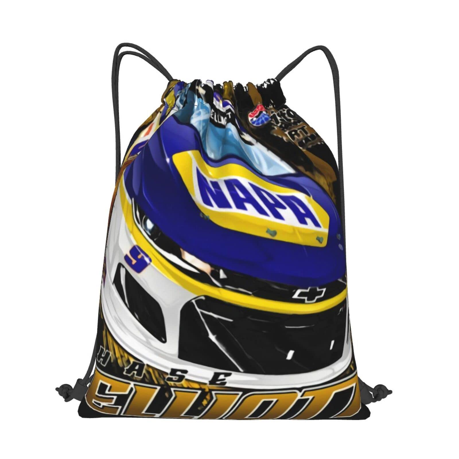 RATRIG Chase Elliott 9 Drawstring Backpack Bag Large Gym String Sack Sport Sackpack Tote Packet for Shopping Yoga