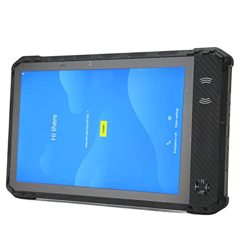 Rugged Tablet, 100-240V IPS Screen, Outdoor Tablet Support, Up to 256G Memory Card, Dual WiFi, IP68 Waterproof for Harsh Job Sites (US Plug)
