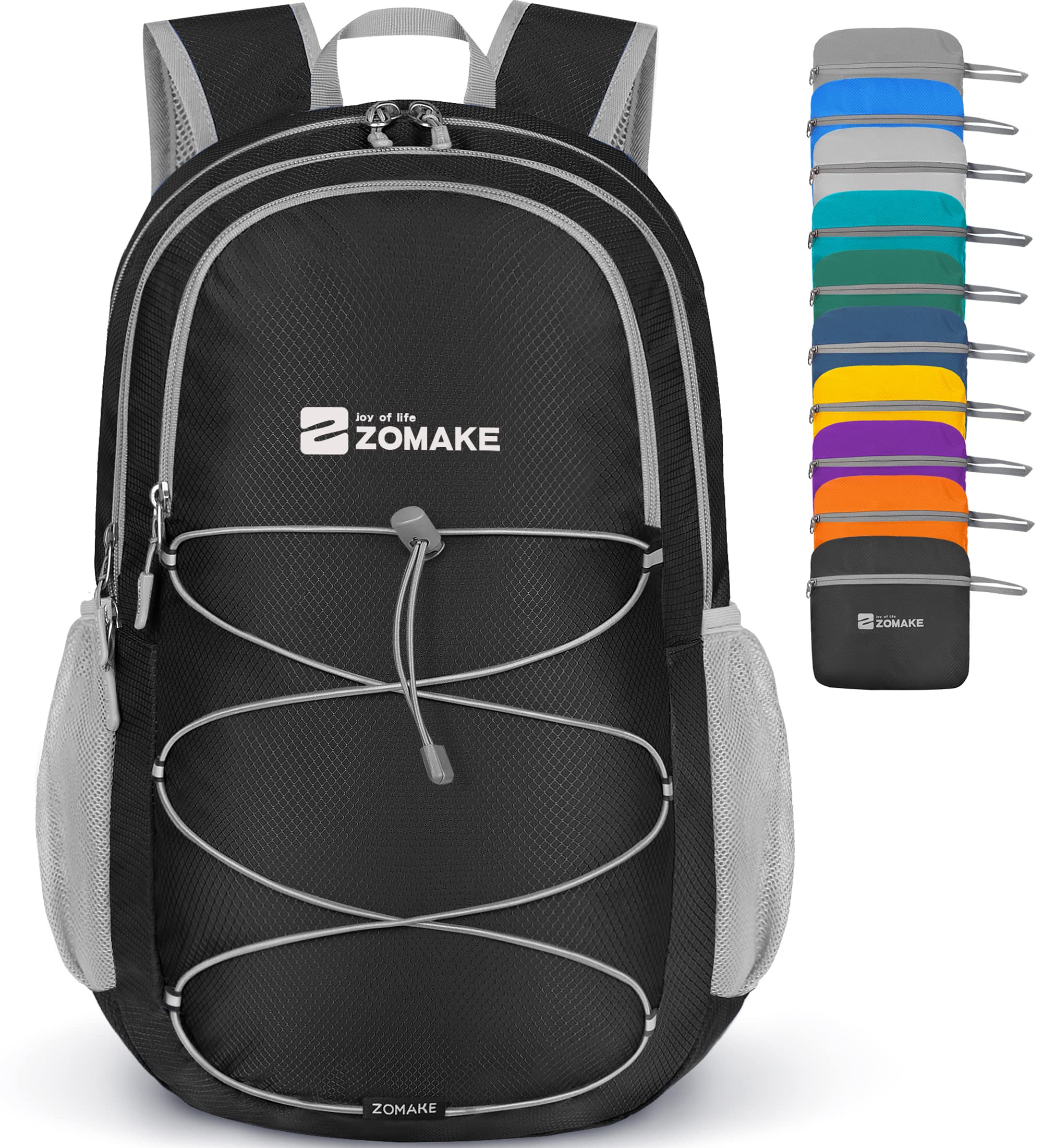 ZOMAKE Lightweight Packable Backpack 28L - Foldable Backpack Water-Resistant Collapsible Backpack Light Daypack for Hiking(Yellow)