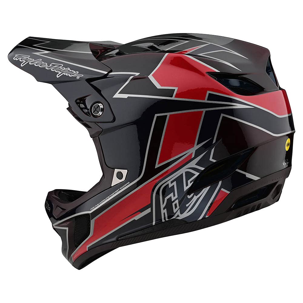 Troy Lee Designs Adult|Downhill|Bicycle|BMX|Full Face D4 Composite Helmet Graph W/MIPS (Red, 2X)