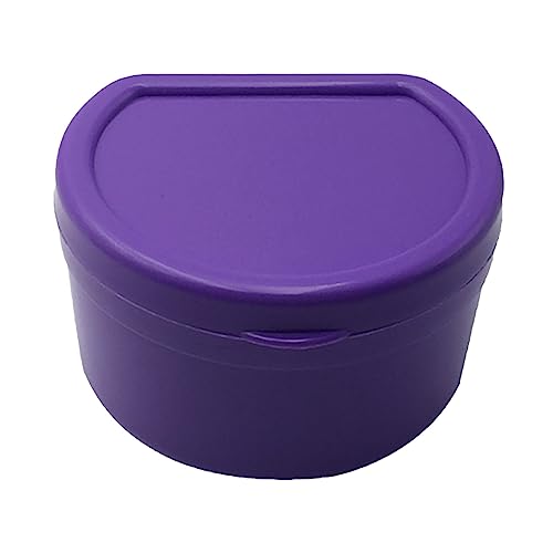 Plastic Container Case Denture Bath Box Mouthguards Storage Small Clear Travel Pouch (Pink, One Size)