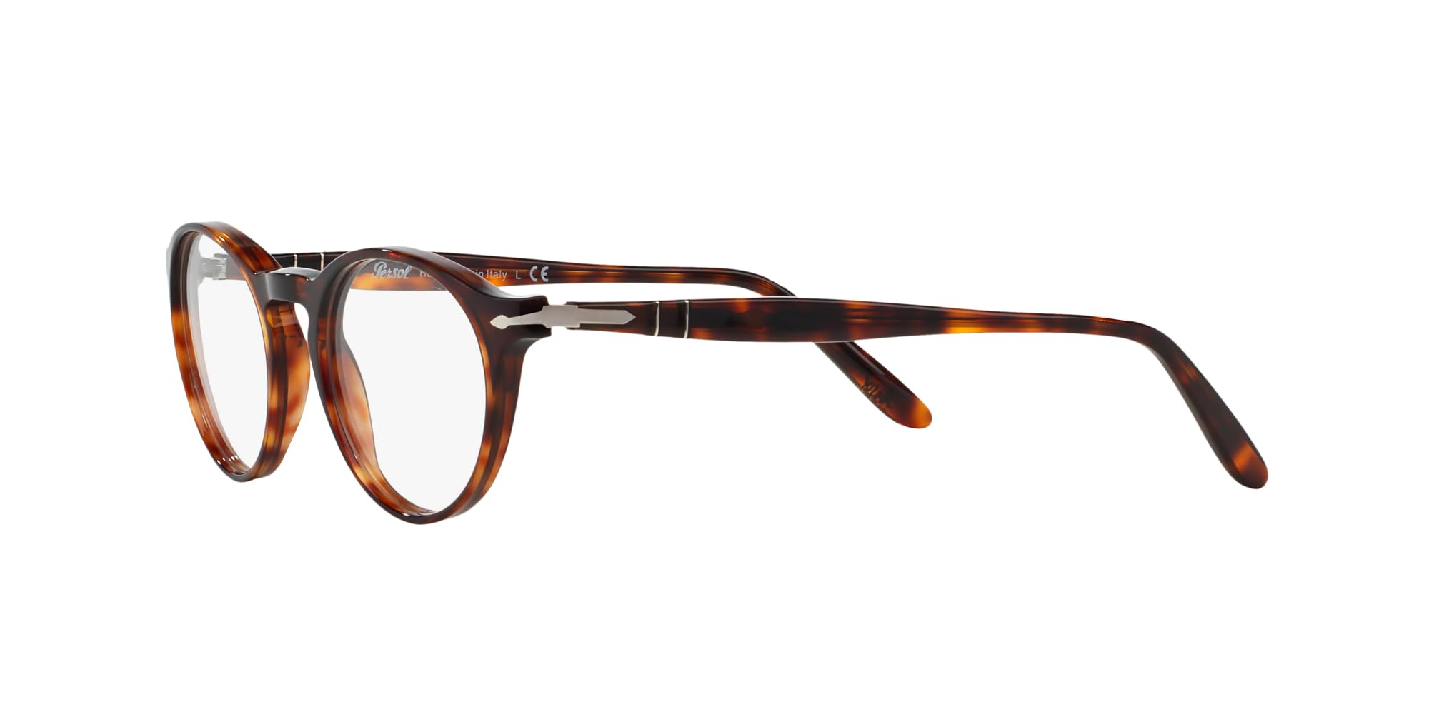 Persol Women's PO3092V Round Prescription Eyewear Frames, Havana/Demo Lens, 50 mm