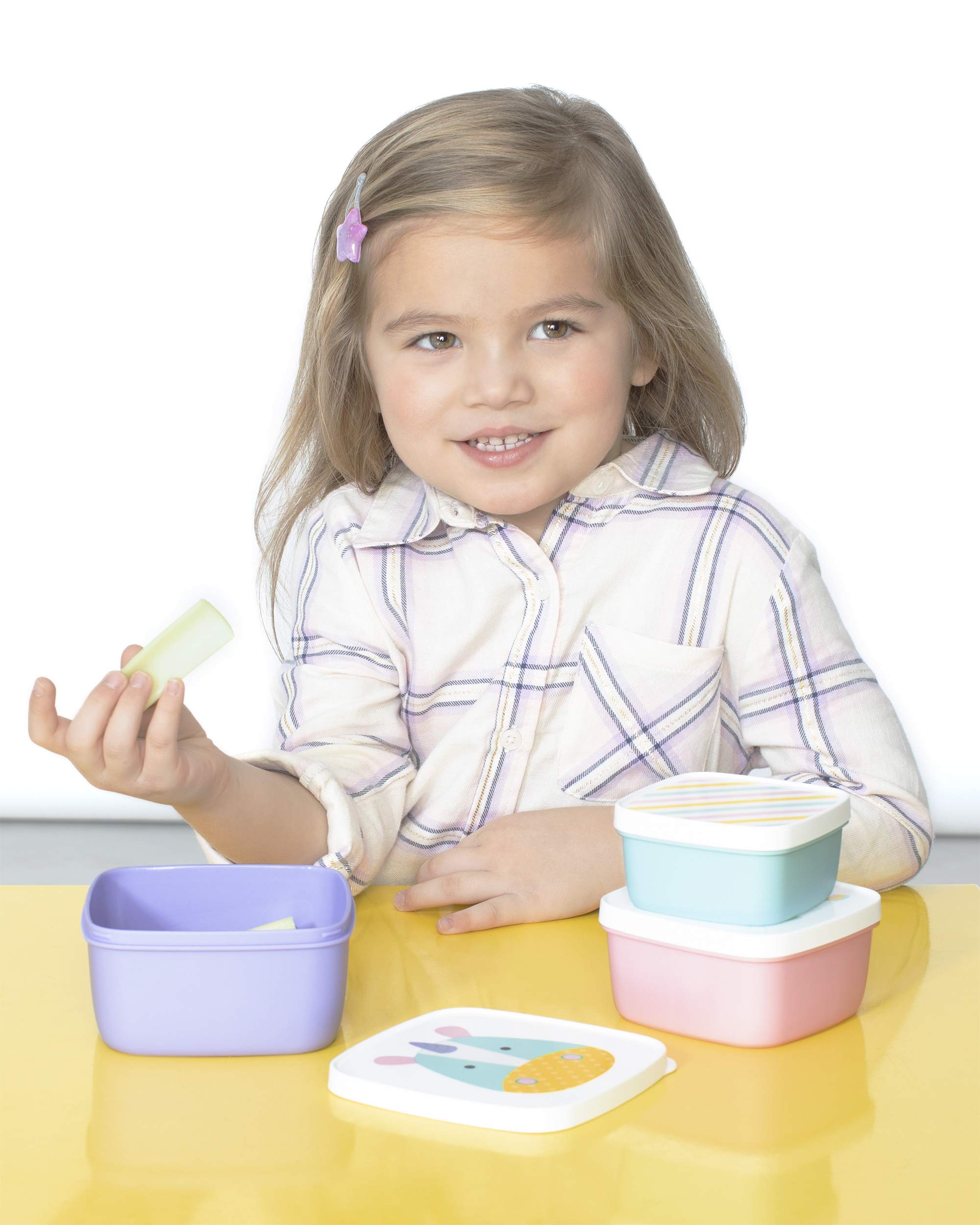 Skip Hop Toddler Snack Container Set, Zoo Snack Box Set, Unicorn, 3 Pack