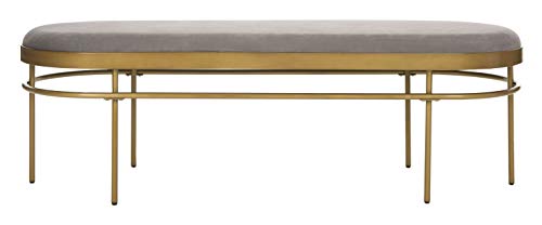 Safavieh Sylva Oval Bench, 0, Grey/Gold