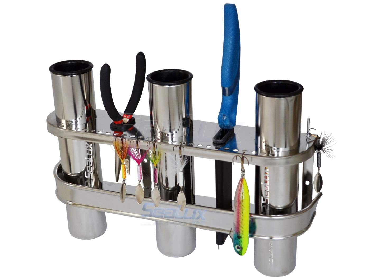 SeaLux Fishing Rod Holder and Tackle Rack Stainless Steel 3-Pole
