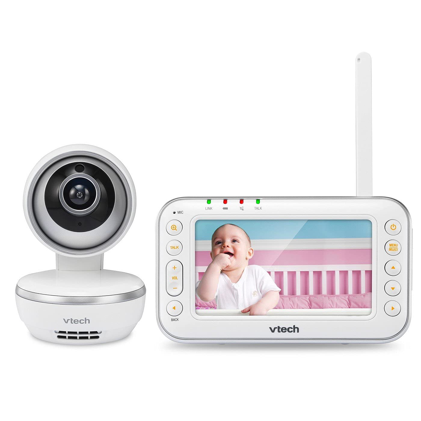 VTech 4.3" Digital Video Baby Monitor with Pan & Tilt - VM4261 (Renewed)