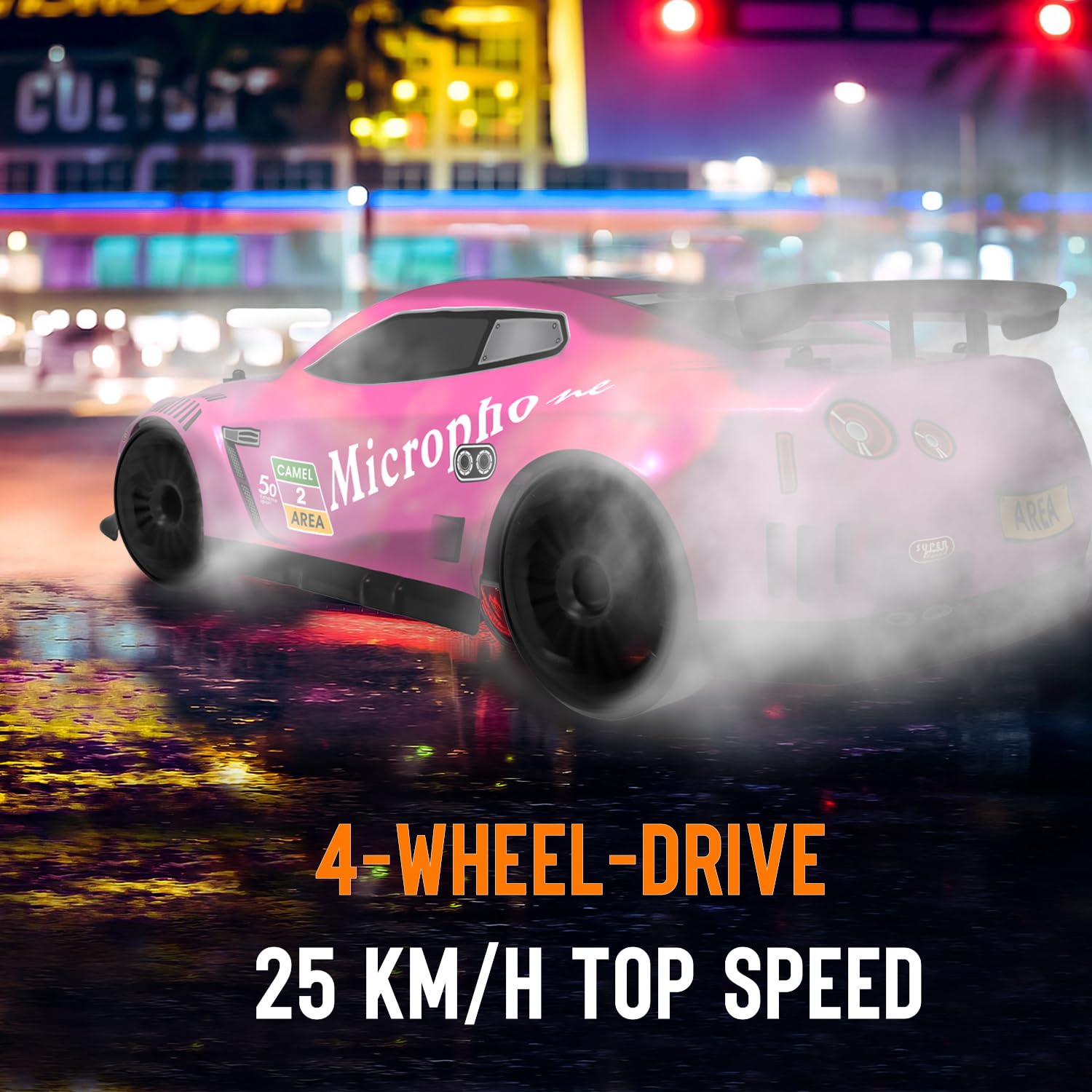 RACENT Remote Control Car - RC Drift Car 1:14 2.4Ghz 4WD 25KPH High Speed Sport Racing Vehicle