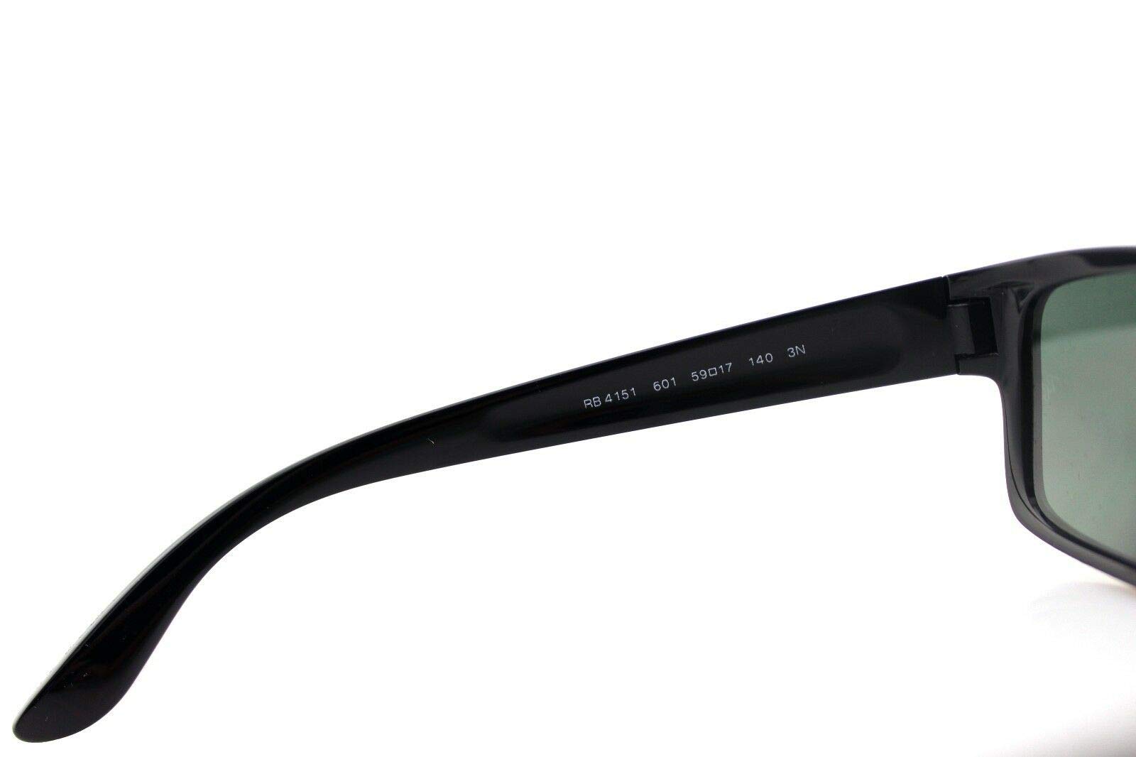 RB4151-601 Sunglasses Black w/Green Lens 59mm