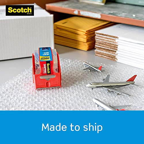 Scotch Tape Heavy Duty Shipping Packaging Tape, 1.88 Inches x 800 Inches, 1.5" Core, Clear, Great for Packing, Shipping & Moving, Rolls with Dispenser (142-6) (2 Pack), 12 Rolls (548415484564864)