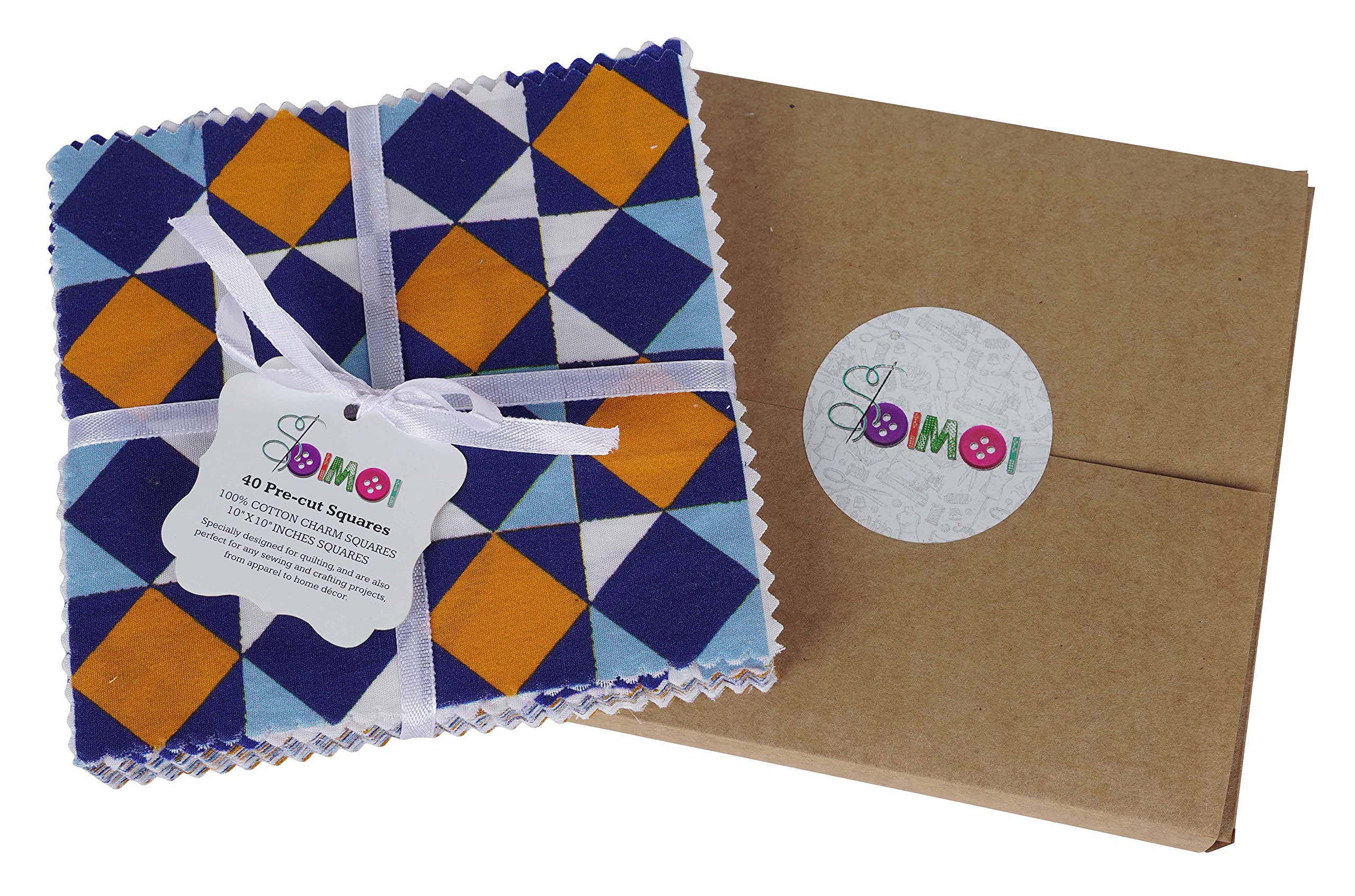 Precut 10-inch Prints Cotton Fabric Bundle Quilting Squares Charm Pack DIY Patchwork Sewing Craft-