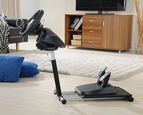 One Source Living Mach 1.0 Video Gaming Wheel Stand for Xbox One, PS4, and Computer PC