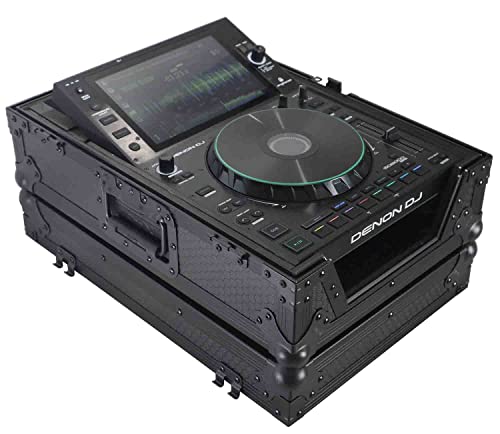 ProX XS-CDBL Flight Case for Pioneer CDJ-3000 DJS-1000 Denon SC6000 PRIME Large Format CD-Media Player Black on Black