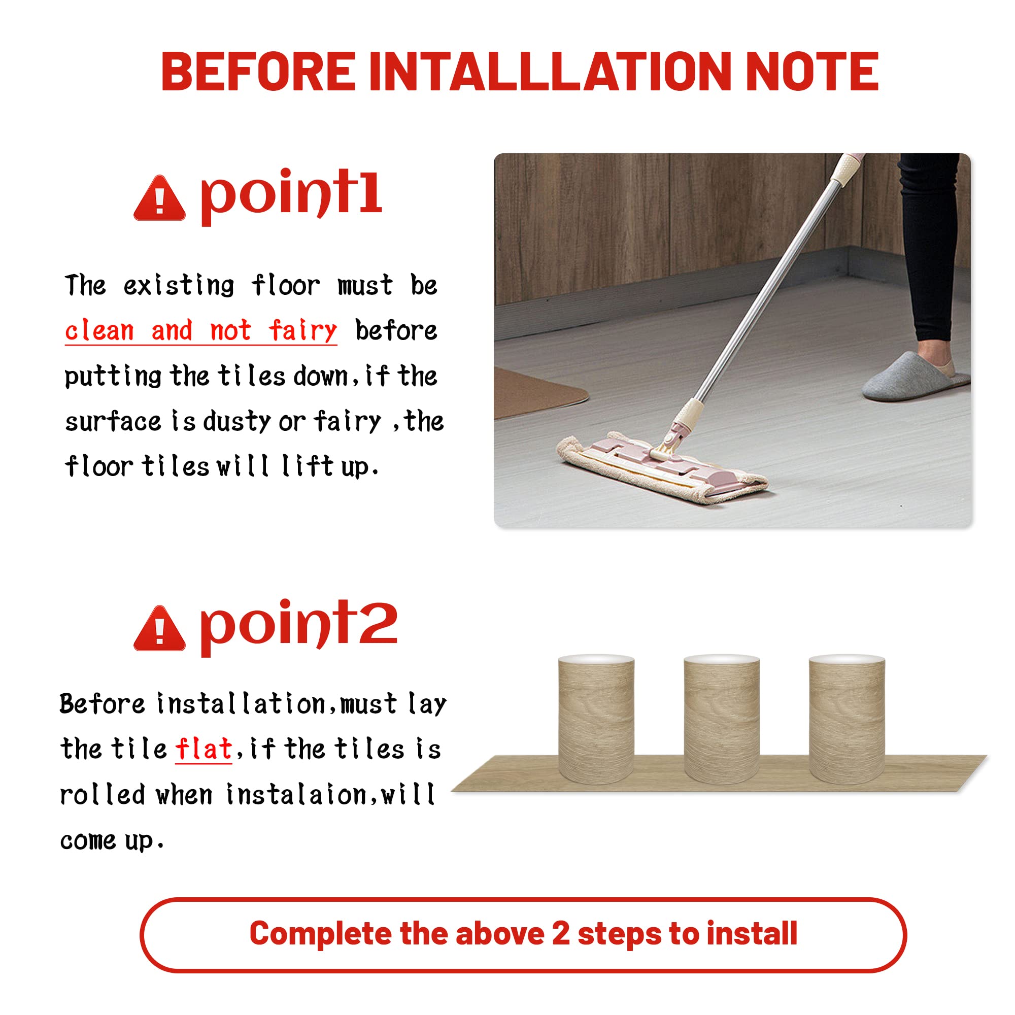 Peel and Stick Floor Tile, 36 Pack 54 Sq.Ft, Waterproof Wood plank Vinyl Tile Stickers, Self-Adhesive DIY Flooring tiles for Bedroom, Living Room, Bathroom (36" x 6",Dustgray)