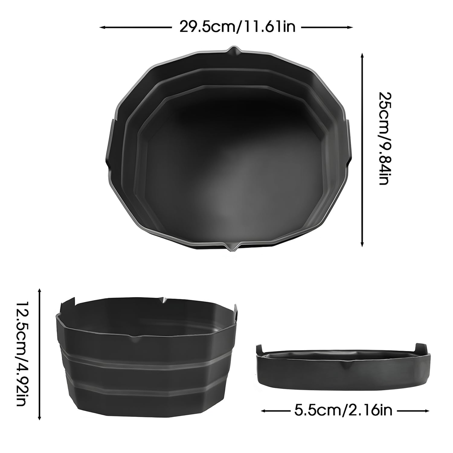Slow Cooker Divider Liner fit 4-5 QT Crockpot, Reusable & Leakproof Silicone Crockpot Divider, Dishwasher Safe Cooking Liner for 4-5 Quart Pot,BPA Free, 2PCS Bundle, Grey