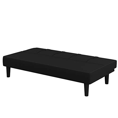 Serta Futon Sofa Bed, Twin or Smaller, Black