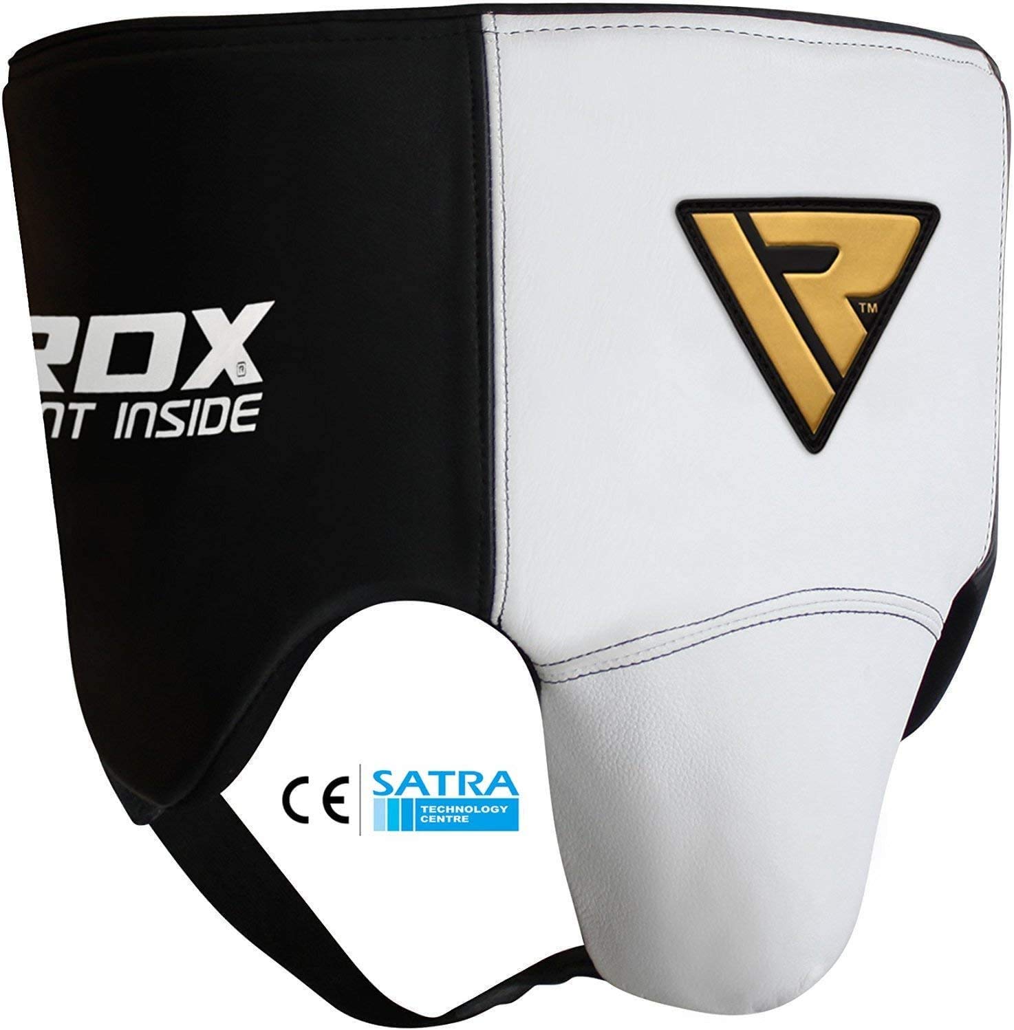 RDX Groin Protector for Boxing, Muay Thai, MMA Fighting and Kickboxing, Cowhide Leather Abdo Gear for Martial Arts Training, SATRA Approved Jockstrap Abdominal Guard for Sparring and Taekwondo
