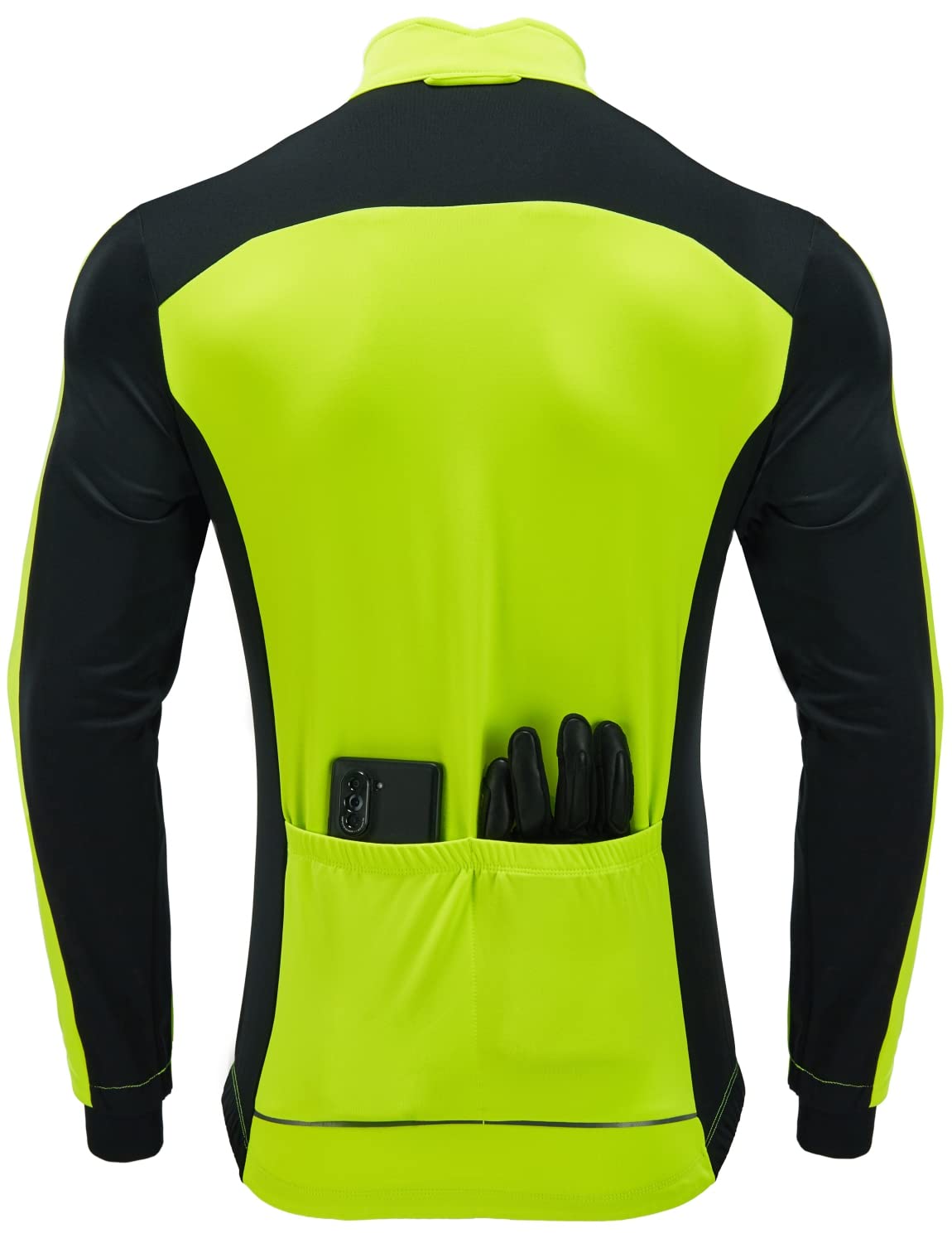 qualidyne Men's Winter Cycling Jacket Thermal Fleece Lined Bicycle Biking Jacket Cold Weather Windproof Softshell Windbreaker