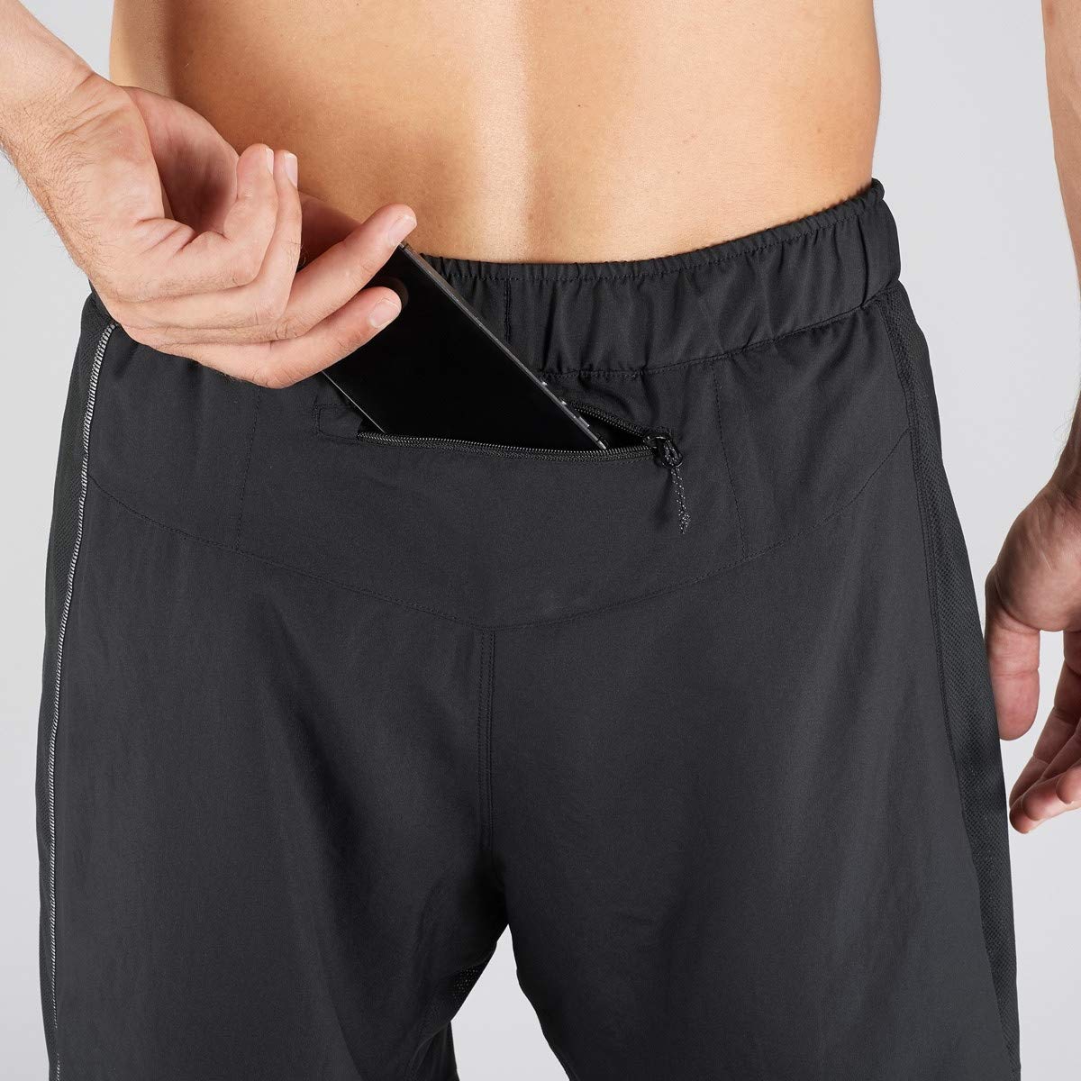 Salomon Men's Agile 2-in-1 Running Shorts, Black, XL