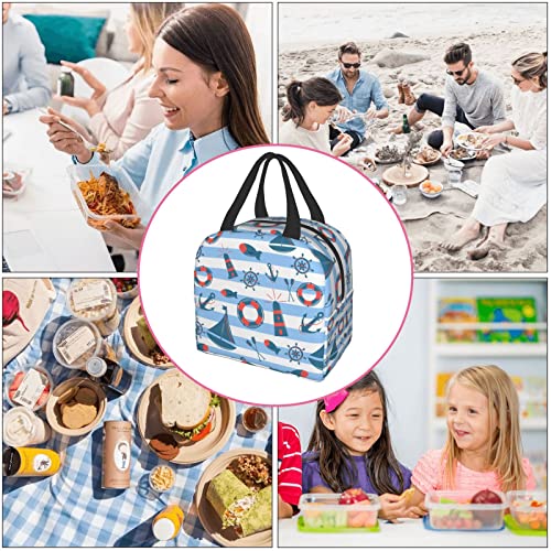 Zminciu Summer Lunch Bag Reusable,Zipper Closure Leakproof Insulated Lunch Box Cooler Tote Bag Food Container Snack Bag