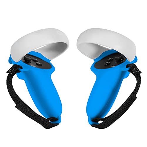 balikha Silicone Touch Controller Grip Protective Cover Sleeve for Quest 2 VR, Ease to Install Remove - Blue