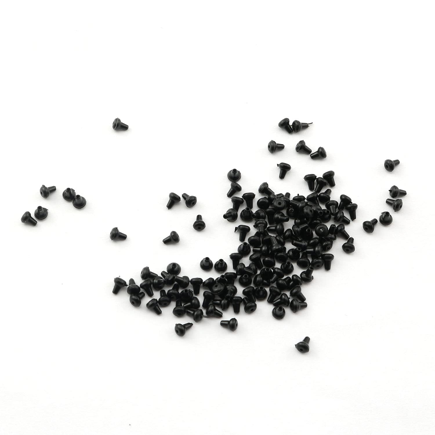 Youliang Carp Rig Ring Stop 50PCS Black Plastic Carp Fishing Hair Rig Extender Shank Hook Stops Beads Buffer Bait Holder Rig Stop for Carp Fishing Terminal Rig Tackle Set Lure Holding Hook Stops