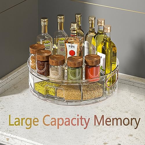 SUPPHOUS Non-Skid Lazy Susan Turntable Display Stand,12 Inch Single Round Rotating Spice Rack,Spinning Organizer for Kitchen Cabinet Organizer and Storagem,Spice Spinner, Under Sink Organizing (White)