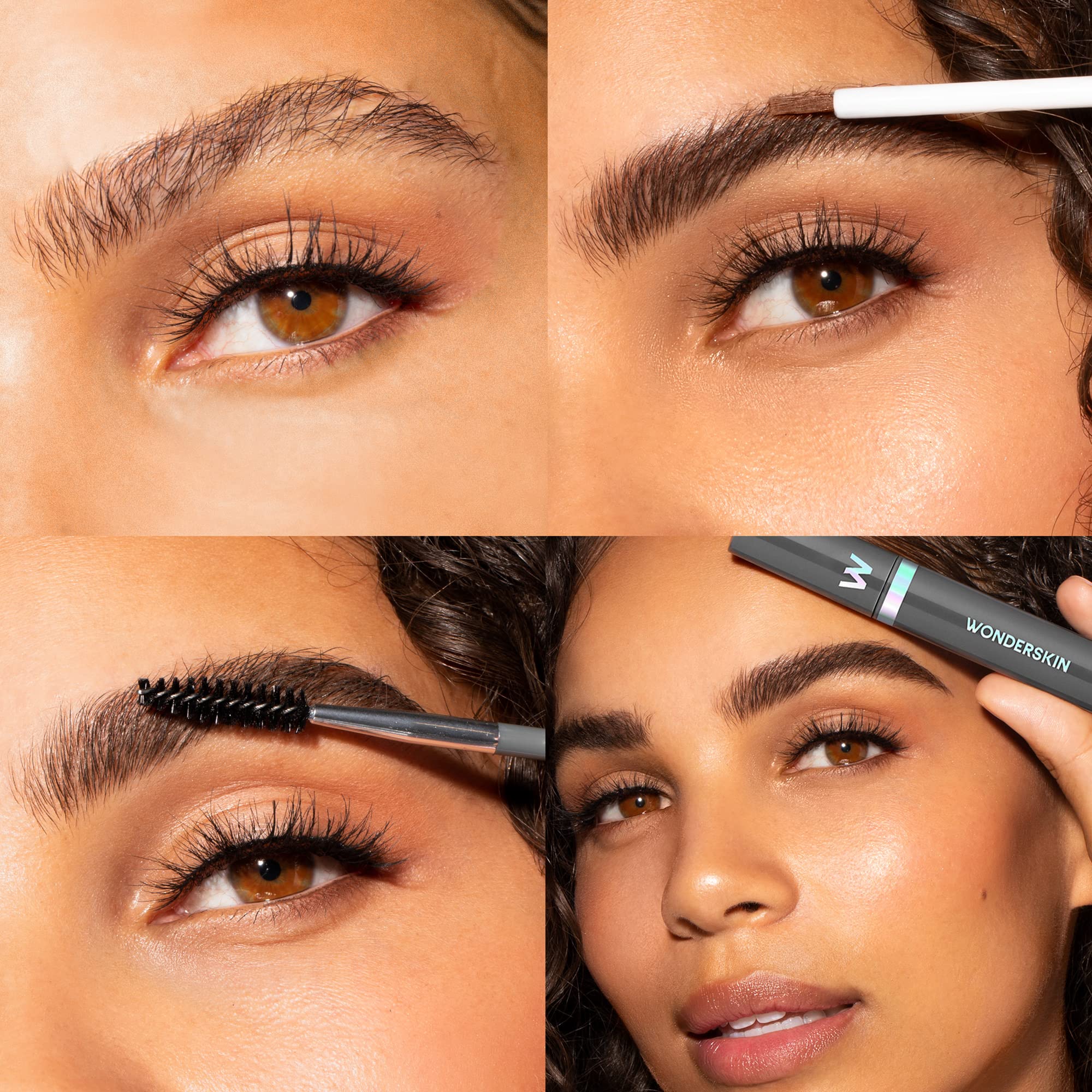 Wonderskin Dream Brow Eye Brow Gel, Transfer Proof Eyebrow Mascara, Long Lasting One-Step Eyebrow Tinted Filler, Dark Brown (Dark Brunette)