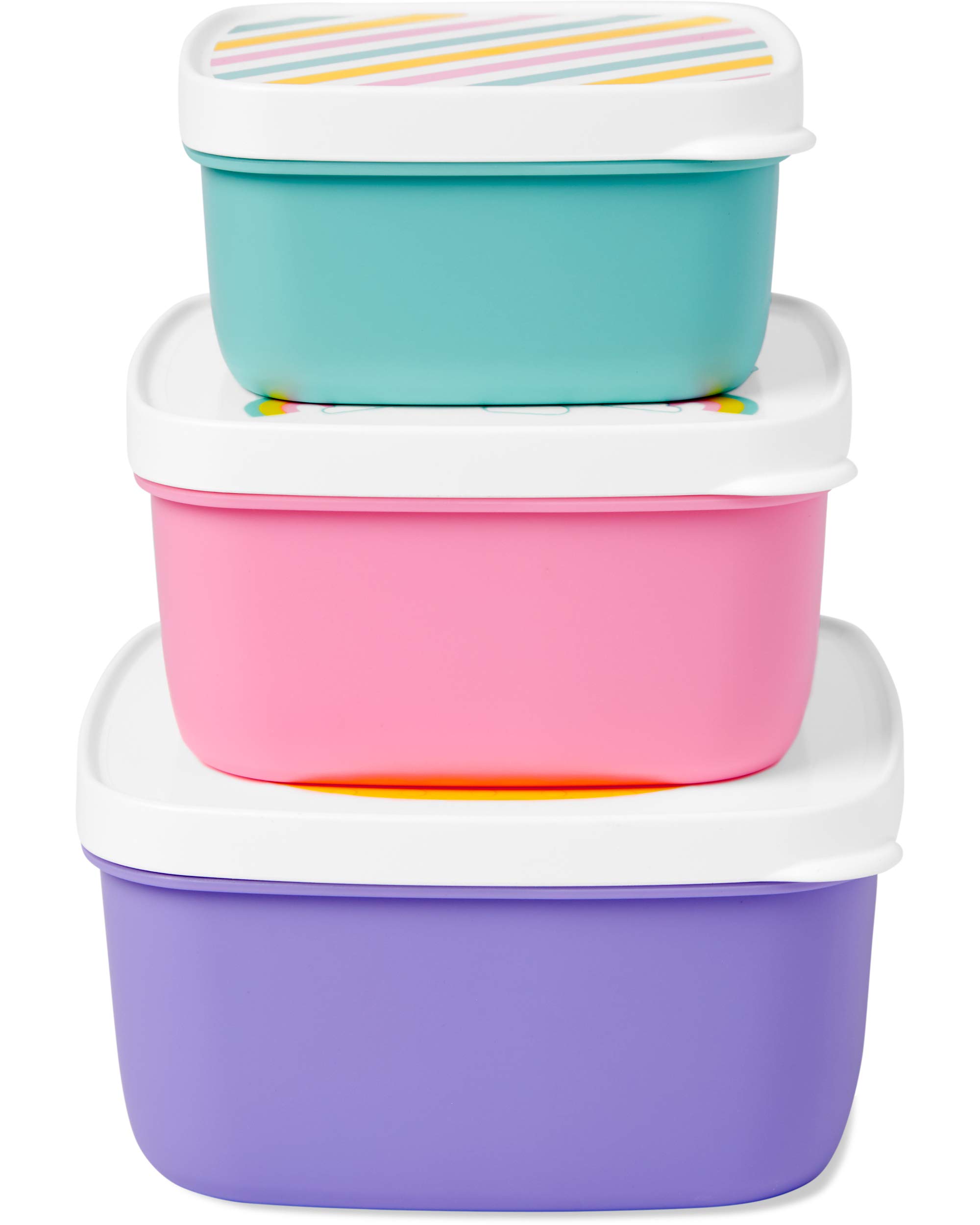 Skip Hop Toddler Snack Container Set, Zoo Snack Box Set, Unicorn, 3 Pack