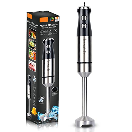 QHHVAIT Hand Blender Stick Blender 1000W 2 Speed Adjustable Immersion Blender with Stainless Steel Blade and Ergonomics Handle