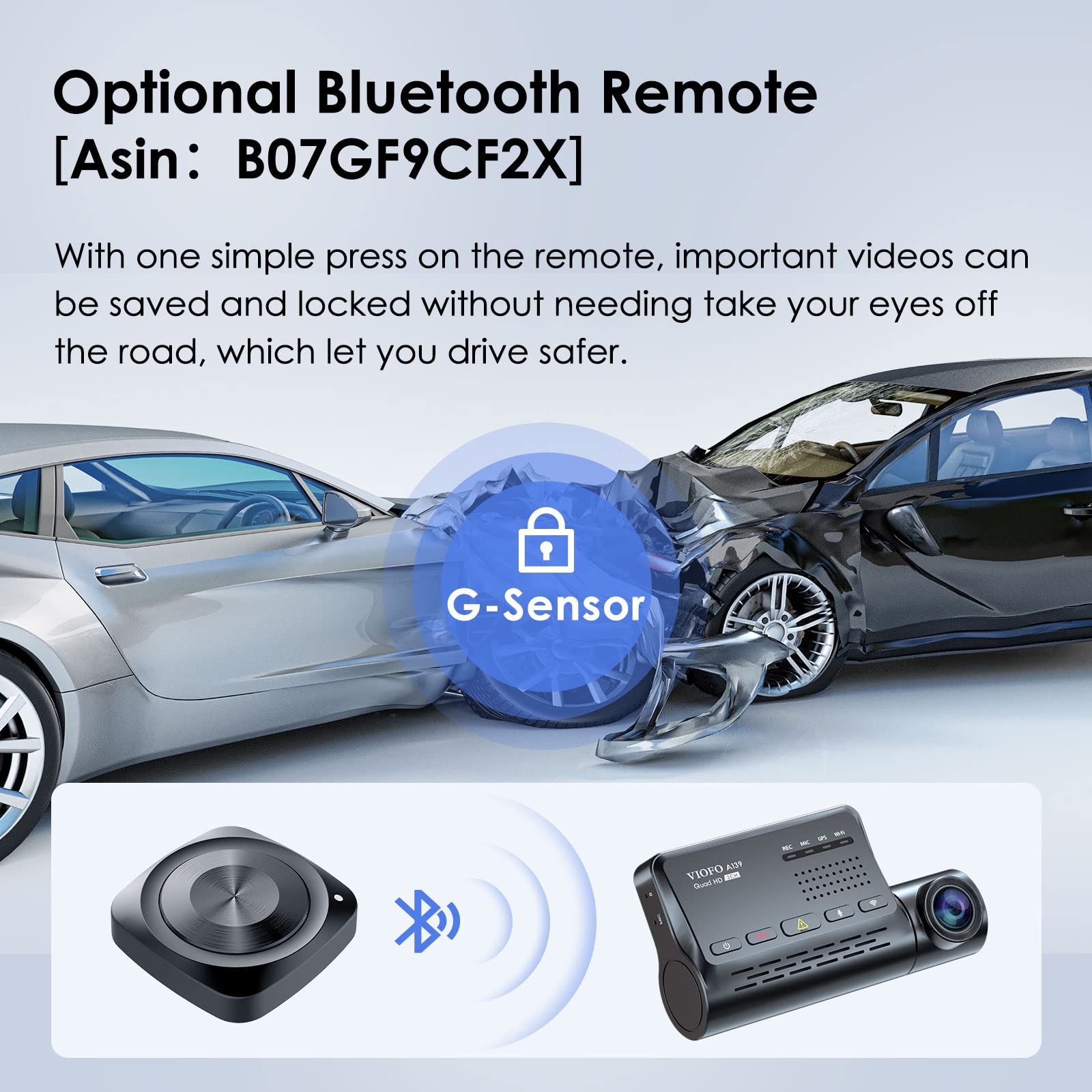 VIOFO 3 Channel Dash Cam Front and Rear Inside, 1440P+1080P+1080P Triple Car Camera, Built in WiFi GPS Car Dashboard Camera Recorder, 24 Hour Parking Mode, IR Night Vision for Taxi Driver (A139)