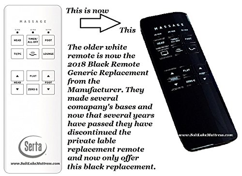 Serta Motion Perfect 2.0 (New Black 2020 Version-) Replacement Remote for Adjustable Bed- Does NOT Have 6 PINS