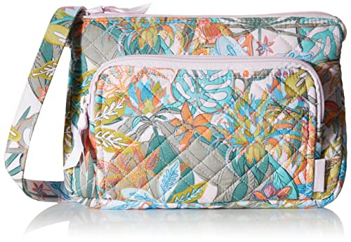 Vera Bradley Women's Cotton Little Hipster Crossbody Purse With RFID Protection, Rain Forest Canopy - Recycled Cotton, One Size
