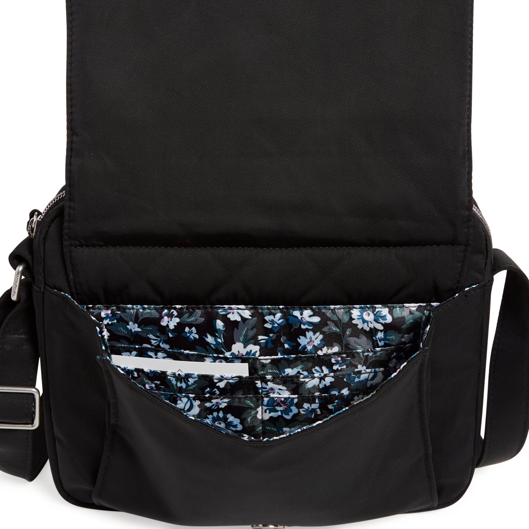 Vera Bradley Women's Peformance Twill Medium Hipster Crossbody Purse, Olive Leaf, One Size