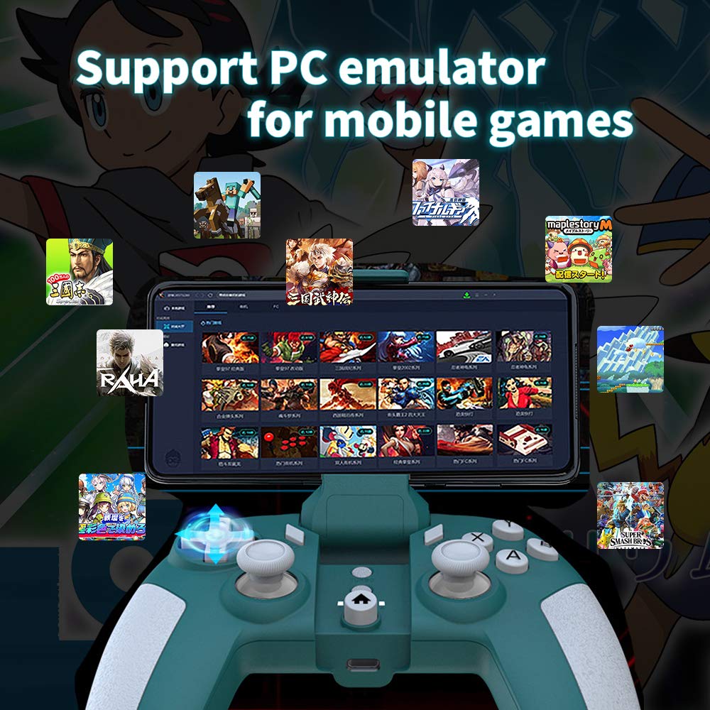 SOKERDY USB Type-C Wired Game Controller, Joystick Clip on Phone Controller Game Handle with Retractable Phone Holder Clip Compatible for Android/PC/Smart TV/TV Box