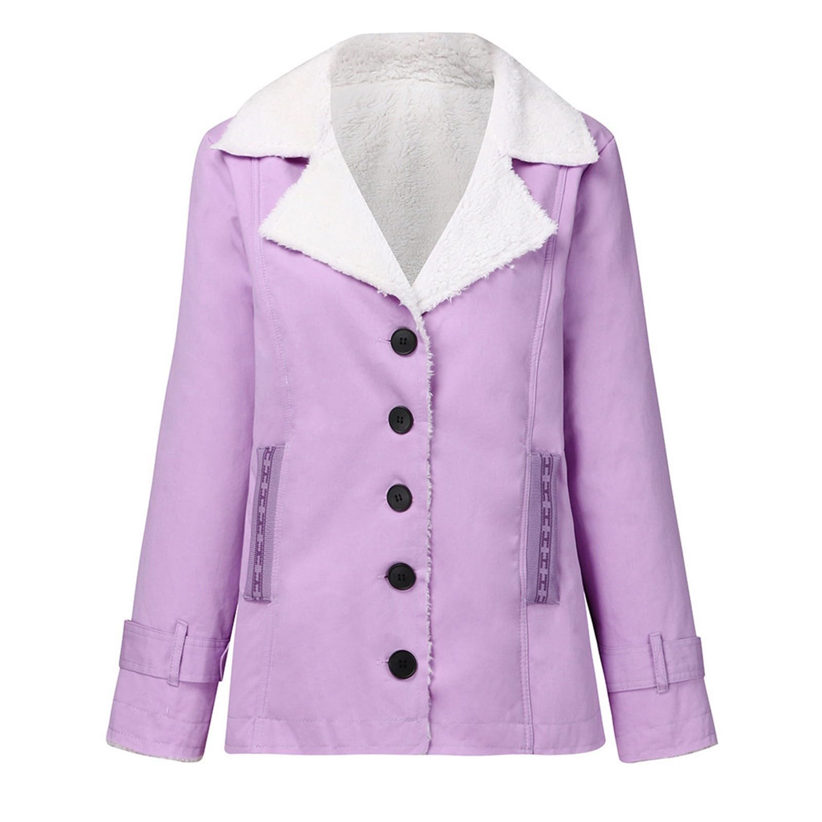 Pedort Winter Coats for Women 2023 Trendy Warm Faux Fur Lined Jacket Thickened Oversized Snow Coats Thermal Sherpa Fleece Outerwear