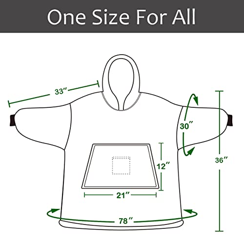 Solaris Quarter Zipper Wearable Blanket Hoodie, Super Warm Comfortable Lightweight Oversized Shearling Pullover for Men & Women, Best Gift for Loves, Mint