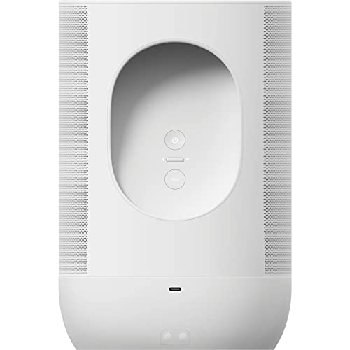Sonos Move - Battery-Powered Smart Speaker, Wi-Fi and Bluetooth with Alexa Built-in - Lunar White