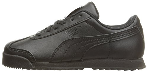 PUMA unisex-child Roma Basic JR Sneaker, Black/Black, 4.5 M US Big Kid