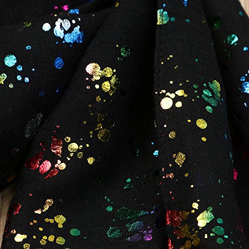 Womens Winter Scarves Scarf Long Print Shawl Stole Scarves Bronzing Wrap Pashmina Women's Christmas (Black, One Size)