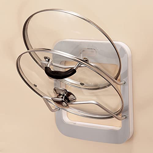 SEYFI Kitchen Shelves,Pots and Pans Organizer Rack, Reusable Pot Lid Holder, Wall Mount Cutting Board Stand, for Kitchen Storage