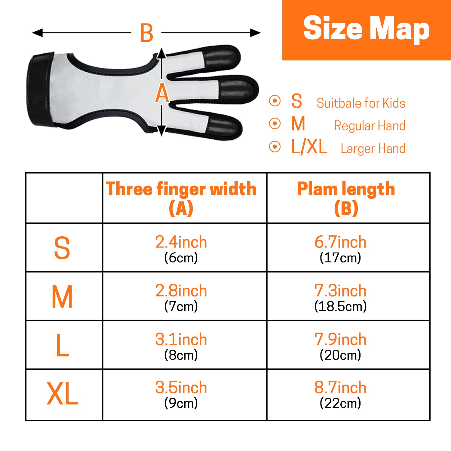 VISEMAN Archery Gloves Genuine Leather Fingers Glove, Archery Protective Gear Accessories, Finger Tabs, Compound Recurve Bow & Arrow Protector, Outdoor Archery Gloves Shooting Hunting Targeting