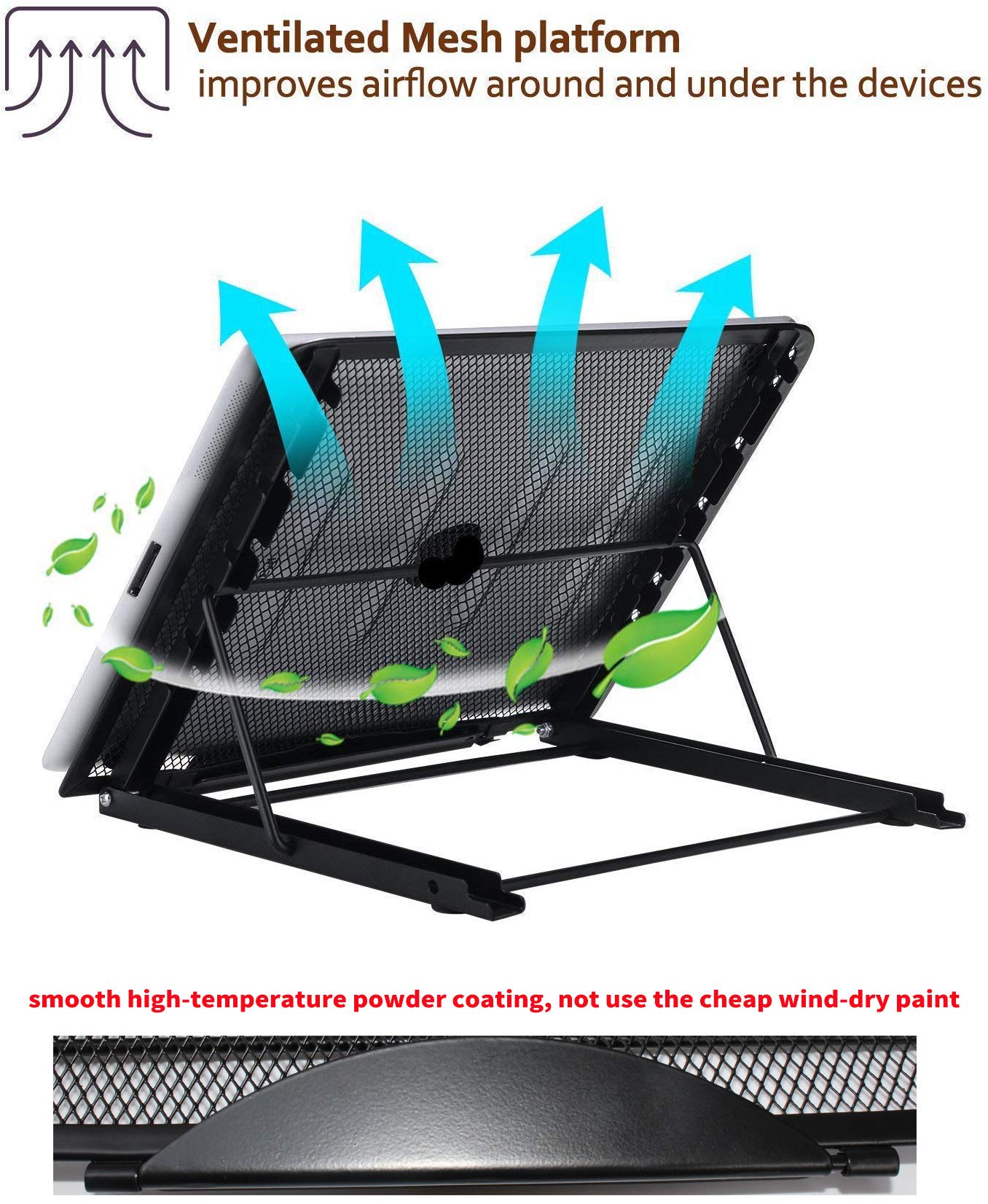 WUXINGMEILI 13.4x11.6inch Large Stand Ventilated Adjustable Light Box Laptop Pad Stand, Multifunction Tracing Holder for Ipad A3 A4 LED Tracing Light Pad Tablet Tracer