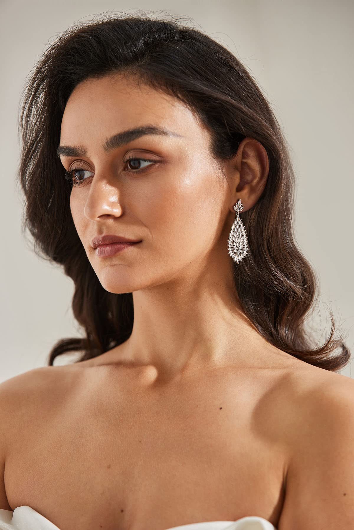 SWEETV Chandelier Wedding Bridal Earrings for Brides Bridesmaid, Silver Cubic Zirconia Statement Dangle Drop Earrings for Women's Pageant,Prom,Party