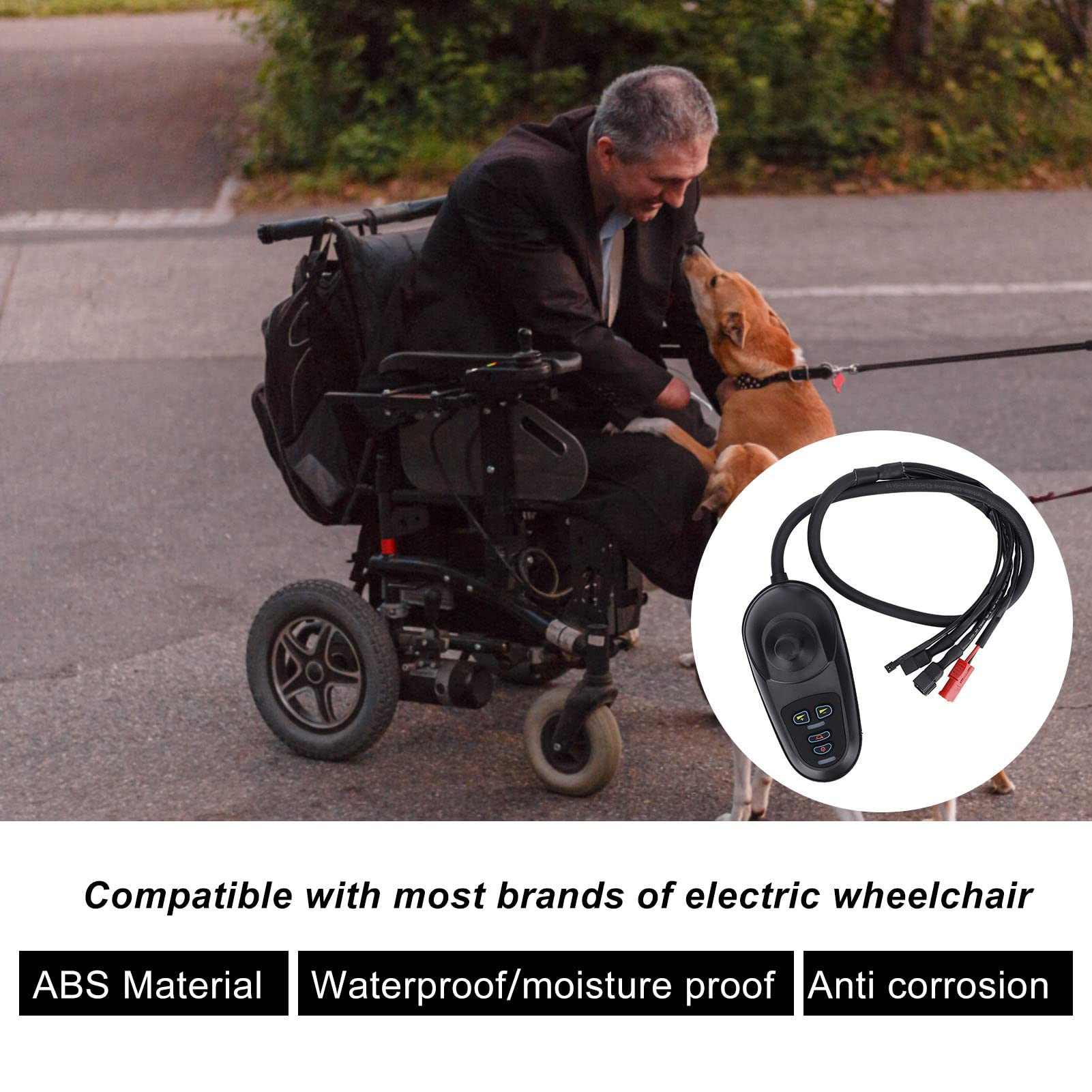 YUYTE Electric Wheelchair Joystick Controller, Universal Direction Controller Without Electromagnetic Brake, for Intelligent Robot, Amusement Equipment, Music Bar Car and Monitoring